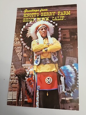 Vtg c1950s Knott's Berry Farm Chief Red Feather at Ghost Town Los ...