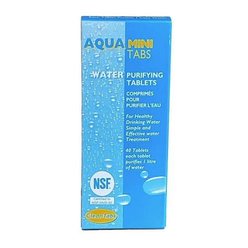 Aqua Clean Mini Tabs x 40 Drinking Water Purification Sterilising ...