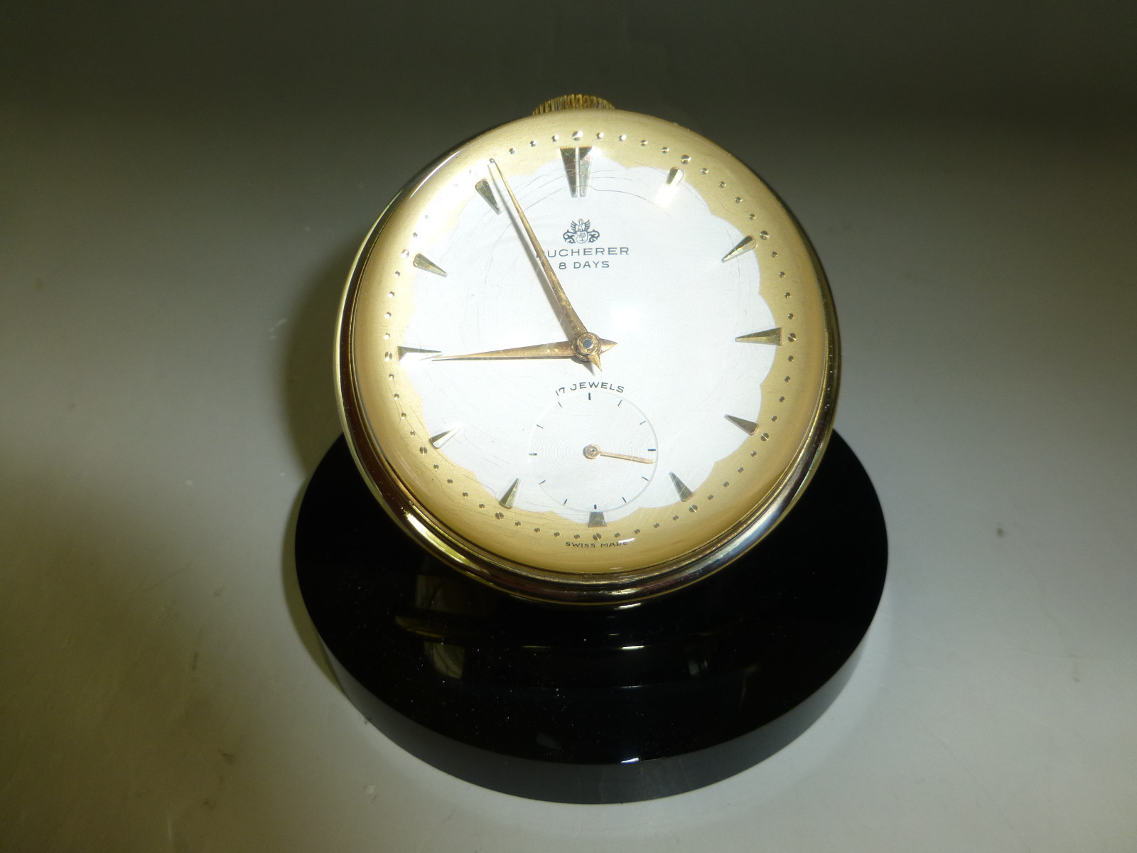 RARE VINTAGE SWISS BUCHERER JEWELS MOVEMENT WIND UP TABLE TOP BALL ...