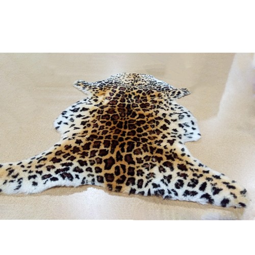 1X Real Australian Sheepskin Leopard Rug Luxury Cheetah Soft Fur Carpet ...
