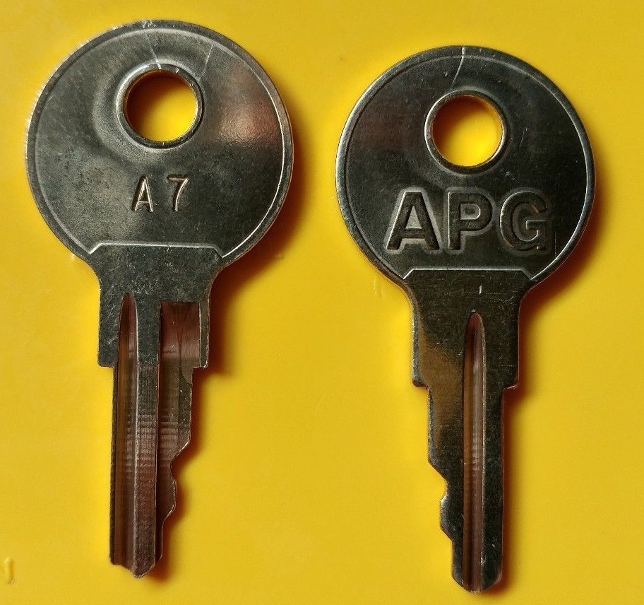 APG A1-A10 Cash Drawer Key Pair Fits Radiant Systems HP Dell PAR Wincor ...