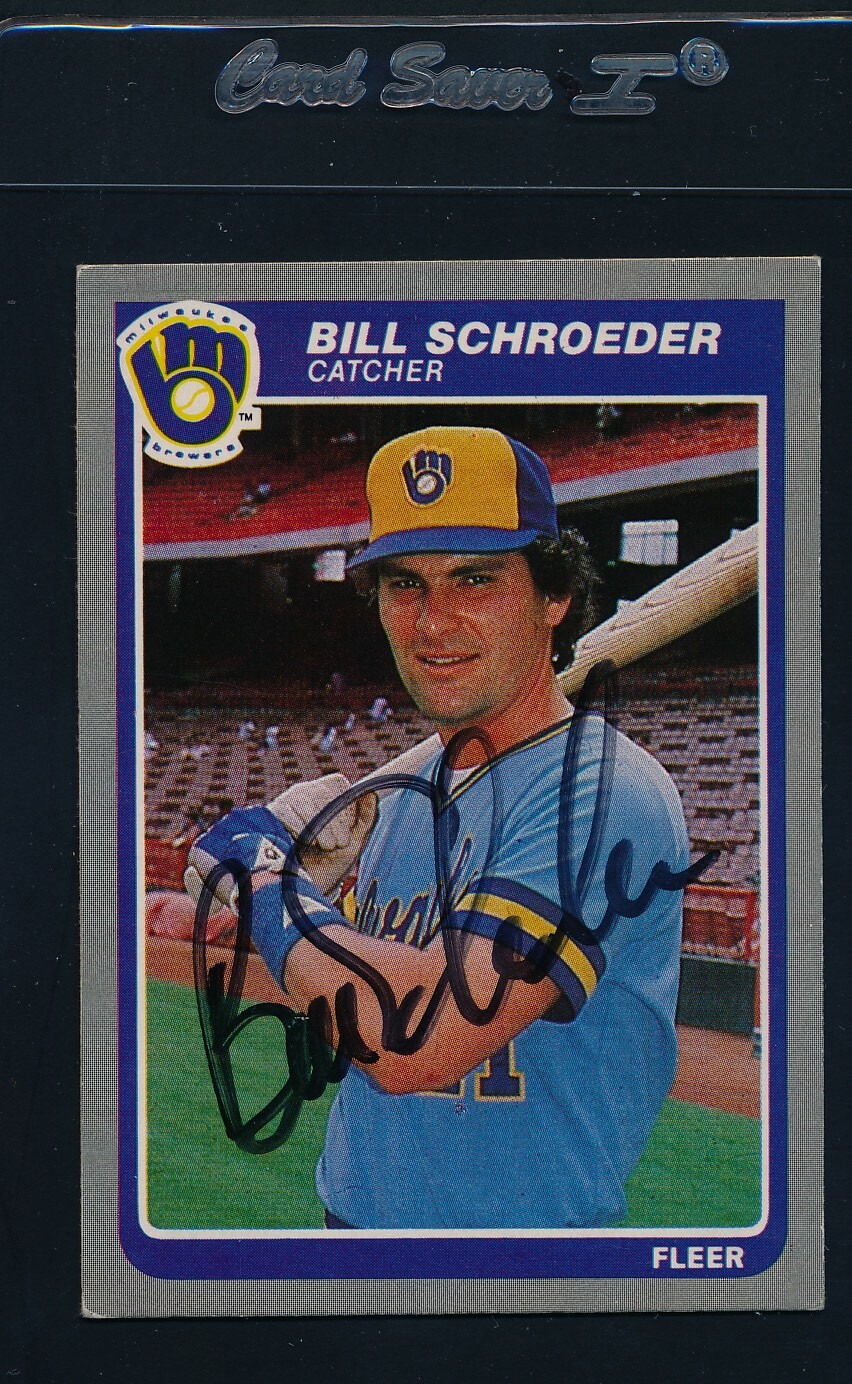 1985 Fleer #594 Bill Schroeder Brewers Signed Auto *29164 | eBay