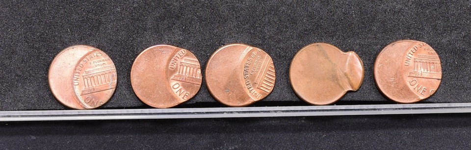 LOT OF 5 LINCOLN CENTS, MINT ERROR OFF CENTER (H-252) | eBay