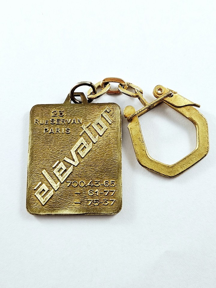 Keychain - Metal - "ELEVATOR" - Squirrel Vintage Design 1960s - Paris ...