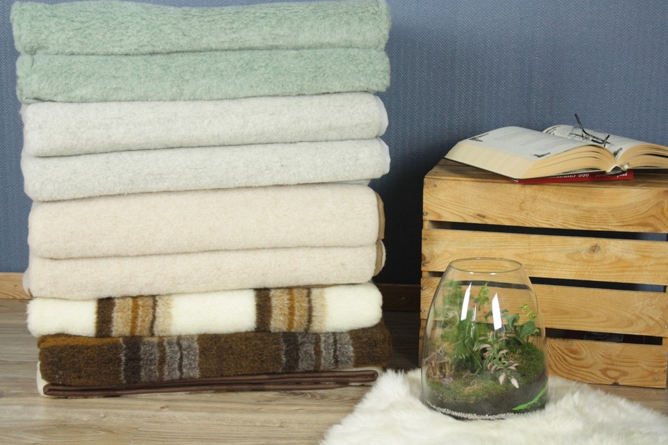 Merino Wool Pure Blanket WOOLMARK 100% Warm Throw | eBay