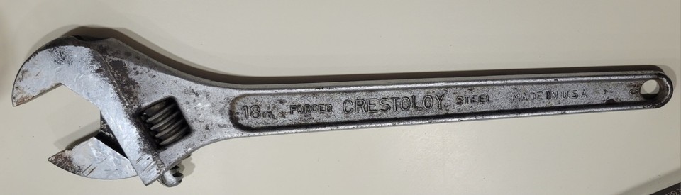 CRESCENT TOOL CO 18 inch Adjustable Crescent Wrench USA Crestoloy Steel ...