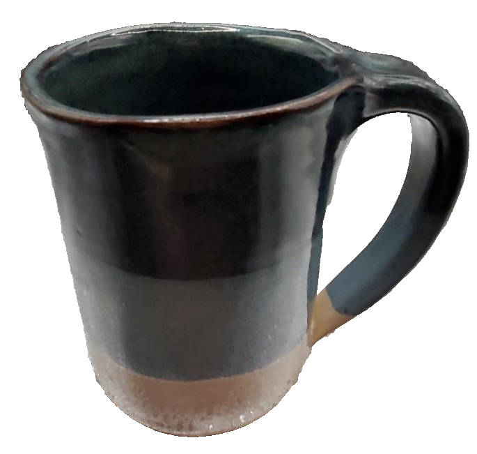 Stegall MAW MAW Signed Studio Art Pottery Mug Blue Tan 10 Oz Hand Made ...