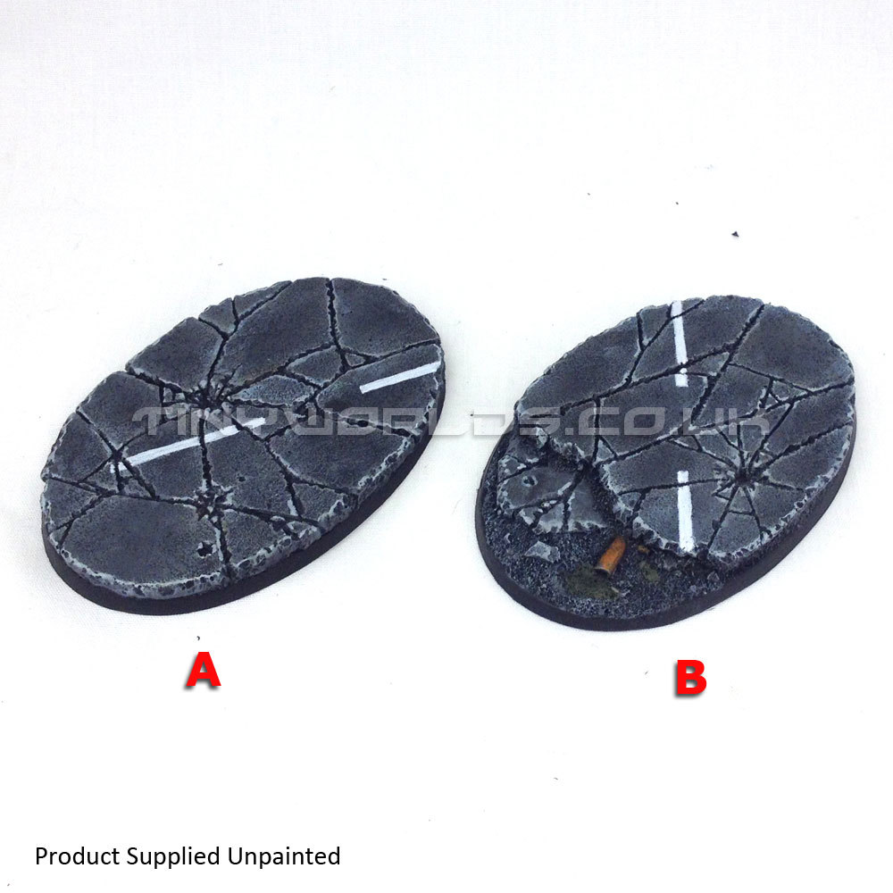 Medium 105 x 70mm Oval Urban Rubble Resin Bases - Warhammer 40K Age of ...