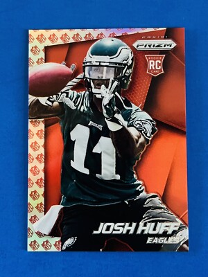 2014 Prizm Josh Huff Eagles NFL Shield Red Prizm Rookie Card #274; #d ...