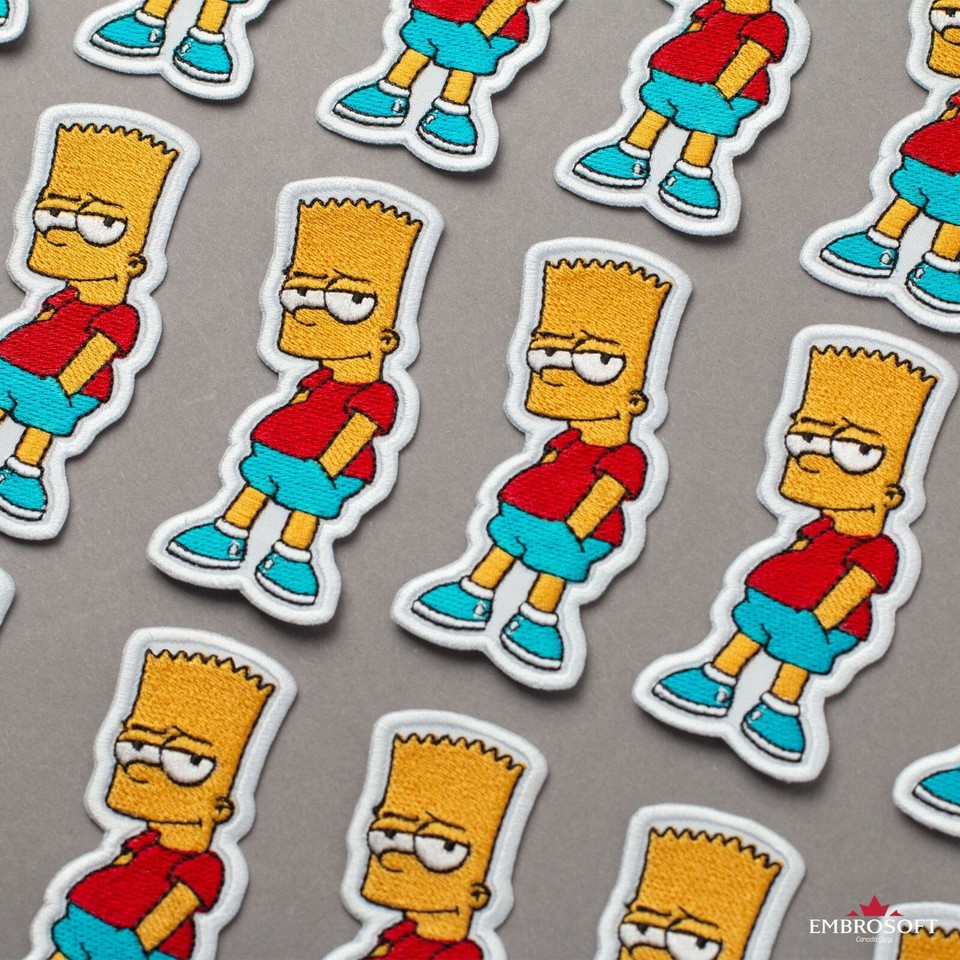 The Simpsons Bart Simpson Cartoon Character Embroidered Patch Iron On 1 ...