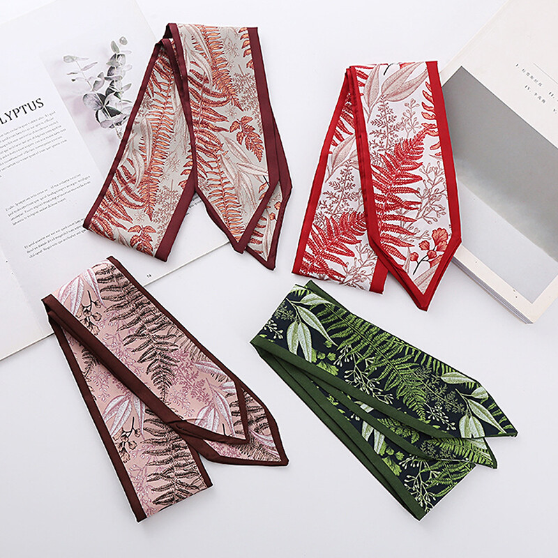 Fashion Long Silk Scarf Hair Band For Girl Hair-Binding All-Match Hair ...