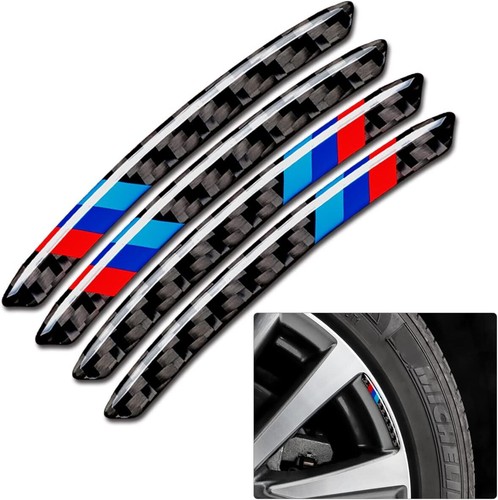 4x Carbon Fiber Wheel Center Emblem Universal Wheel Sticker Protection ...