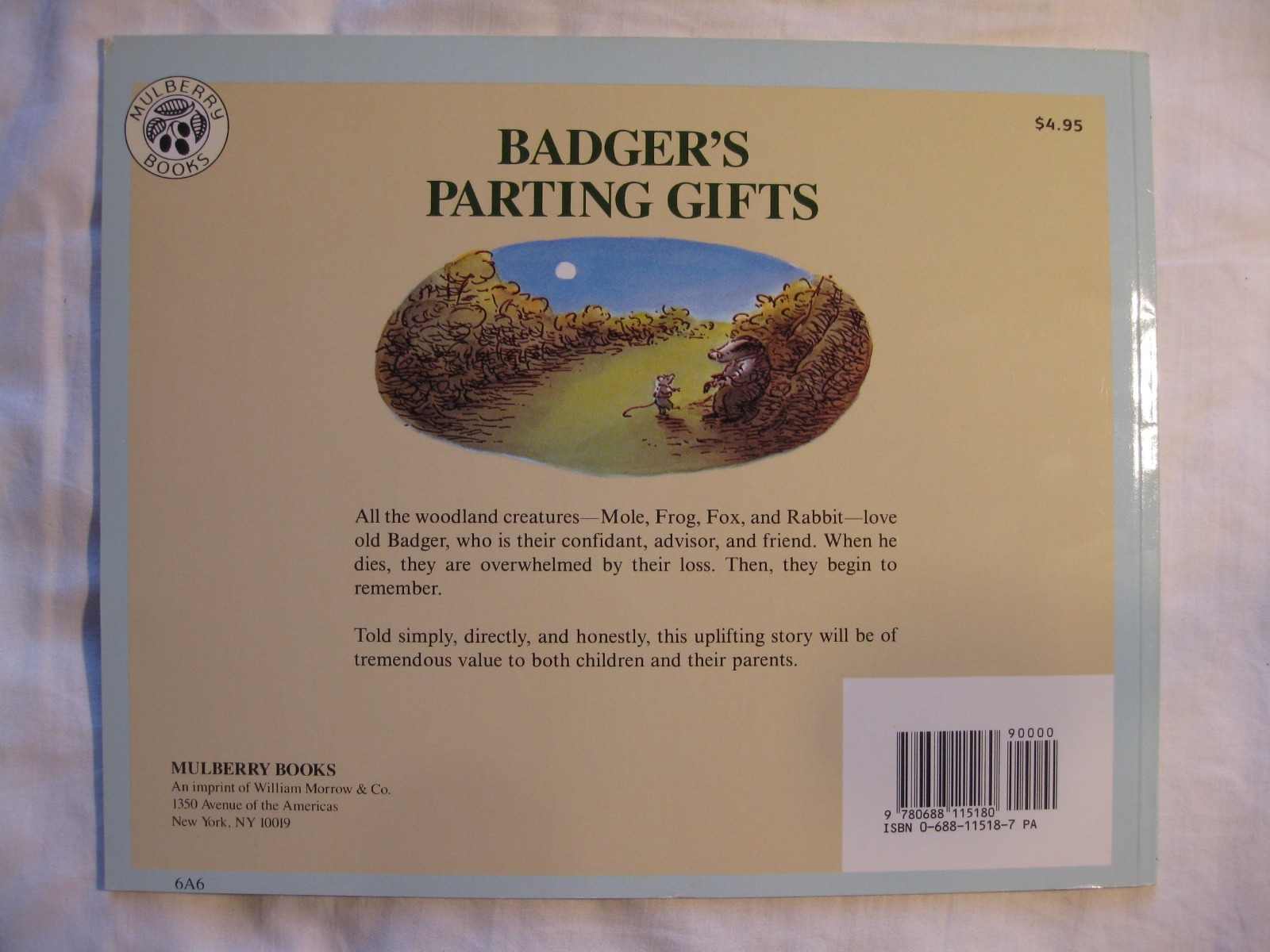 Badger's Parting Gifts by Susan Varley (1992, Paperback) 9780688115180 ...