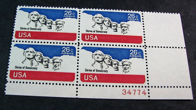 US Plate Block Stamp Scott# C88 Mount Rushmore 1974 MNH L614 | eBay