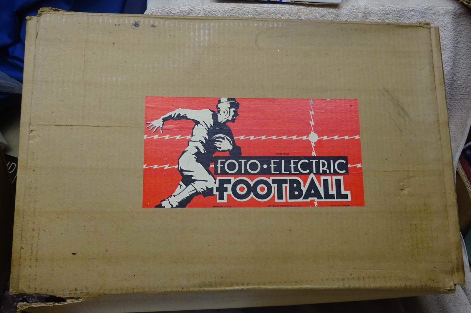 * Vintage - CADACO-ELLIS - FOTO-Electric FOOTBALL GAME - dated 1941 - w ...