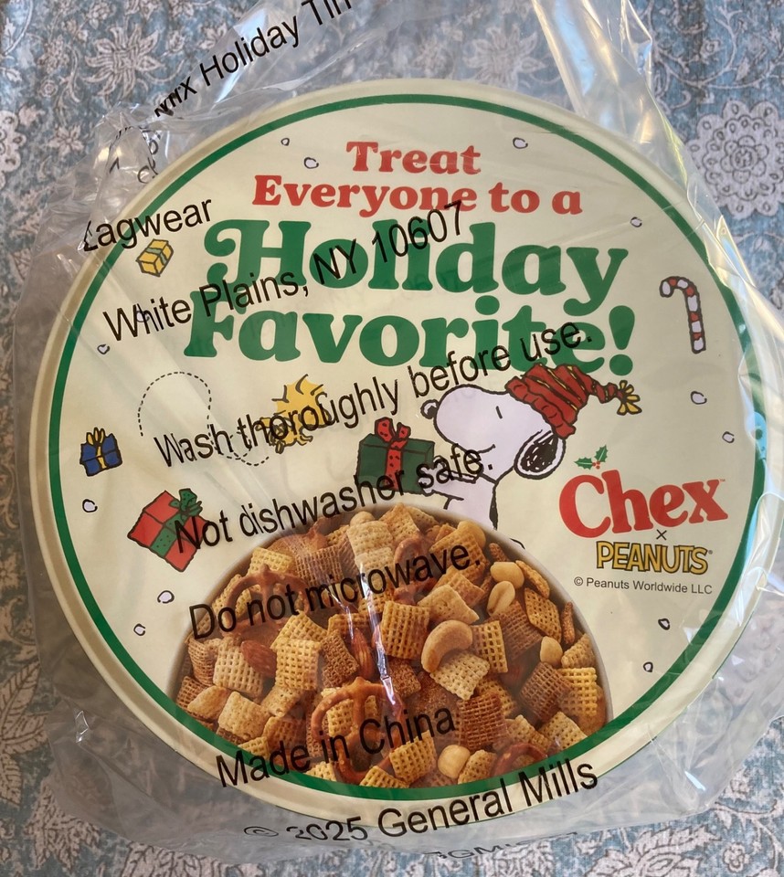 2025 Ltd Ed Christmas Chex Party Mix Collectible Peanuts Charlie Brown ...