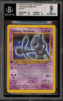 Pokemon Shining Mewtwo Neo Destiny 1st Edition Secret Rare Holo #109 ...