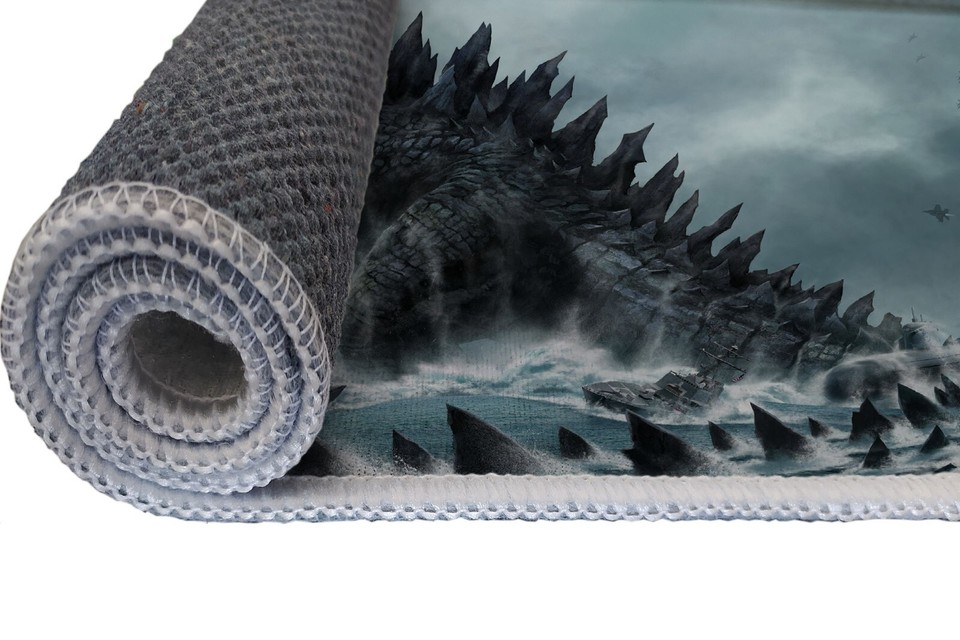 Godzilla, Godzilla Decor, Monster God Rug, Japanese Bath Mat, Movie ...
