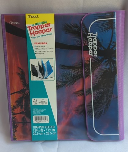 Mead Trapper Keeper Tropical 3 Ring Portfolio binder Notebook 2 Folders ...
