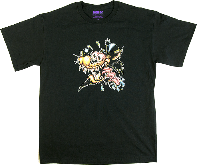 BigToe Wolf Daddy T-Shirt Lucky Wolf Stoked Top Hat Drool S M L XL 2XL ...