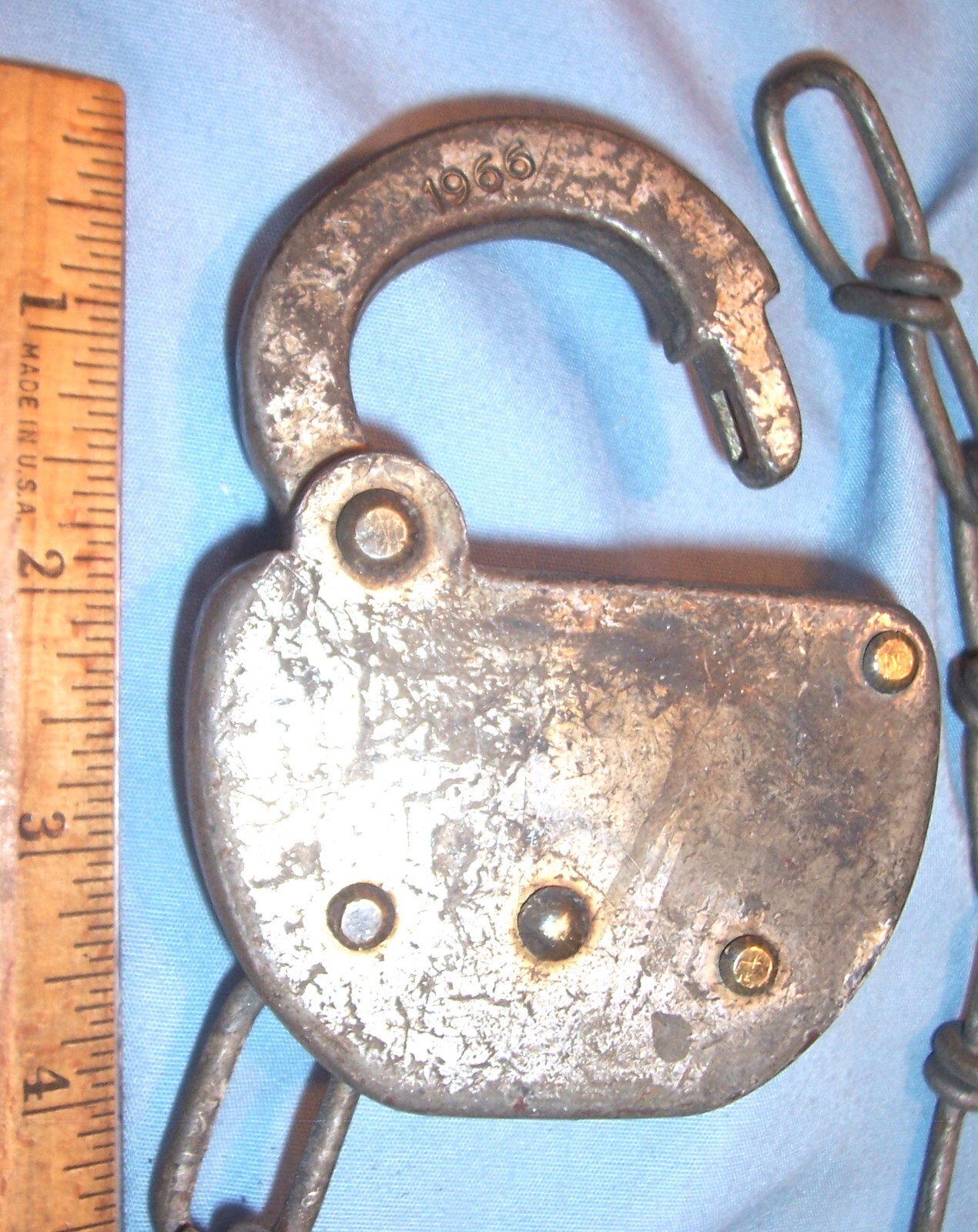 PENNSYLVANIA RAILROAD PRR 1966 SLAYMAKER LANC PA Switch Padlock Signal ...