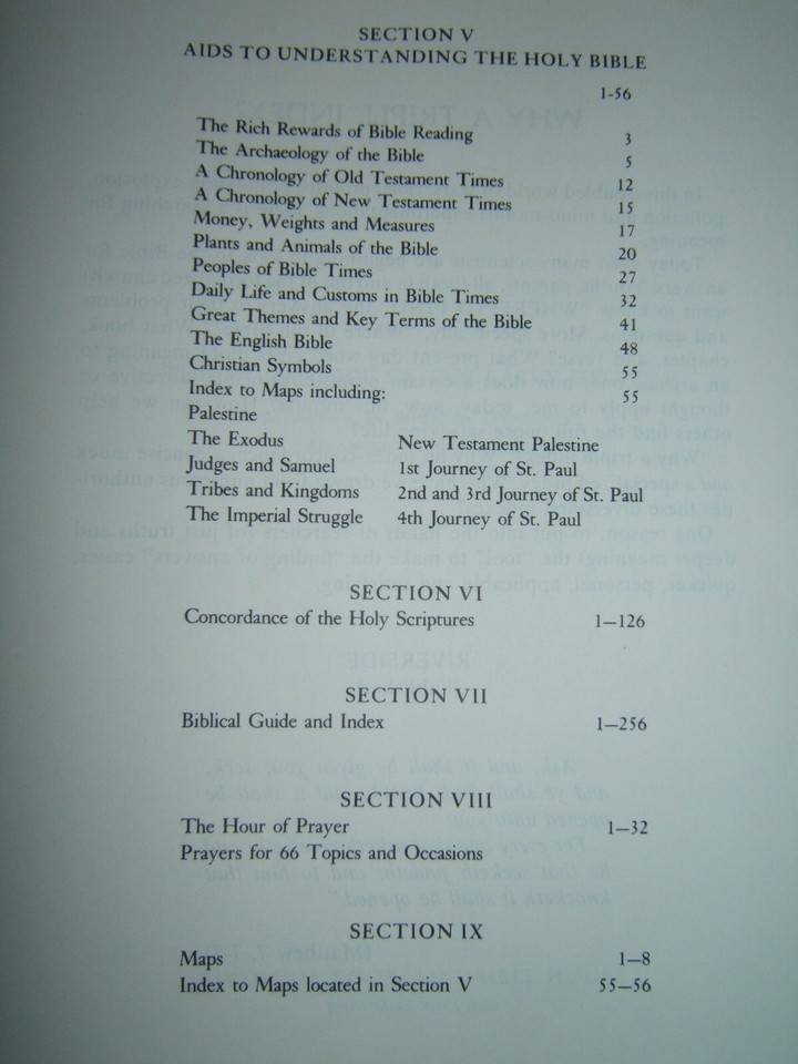 Reference Ed: Riverside Family Bible - King James in Orig. Box Red ...