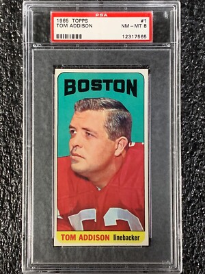 1965 Topps Football #1 Tom Addison PSA 8 | eBay