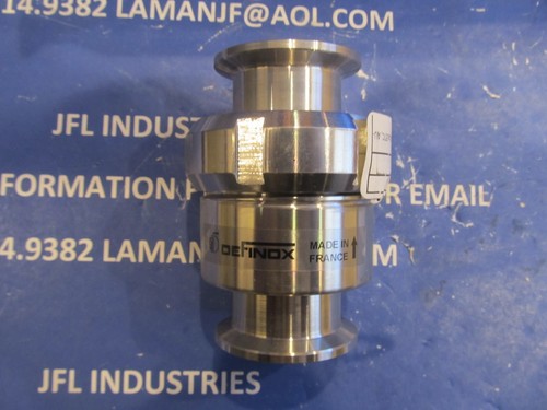 Definox 1.5"Tri-Clamp Sanitary Check Valve, ETC, 316L, UU038A25-R55 ...