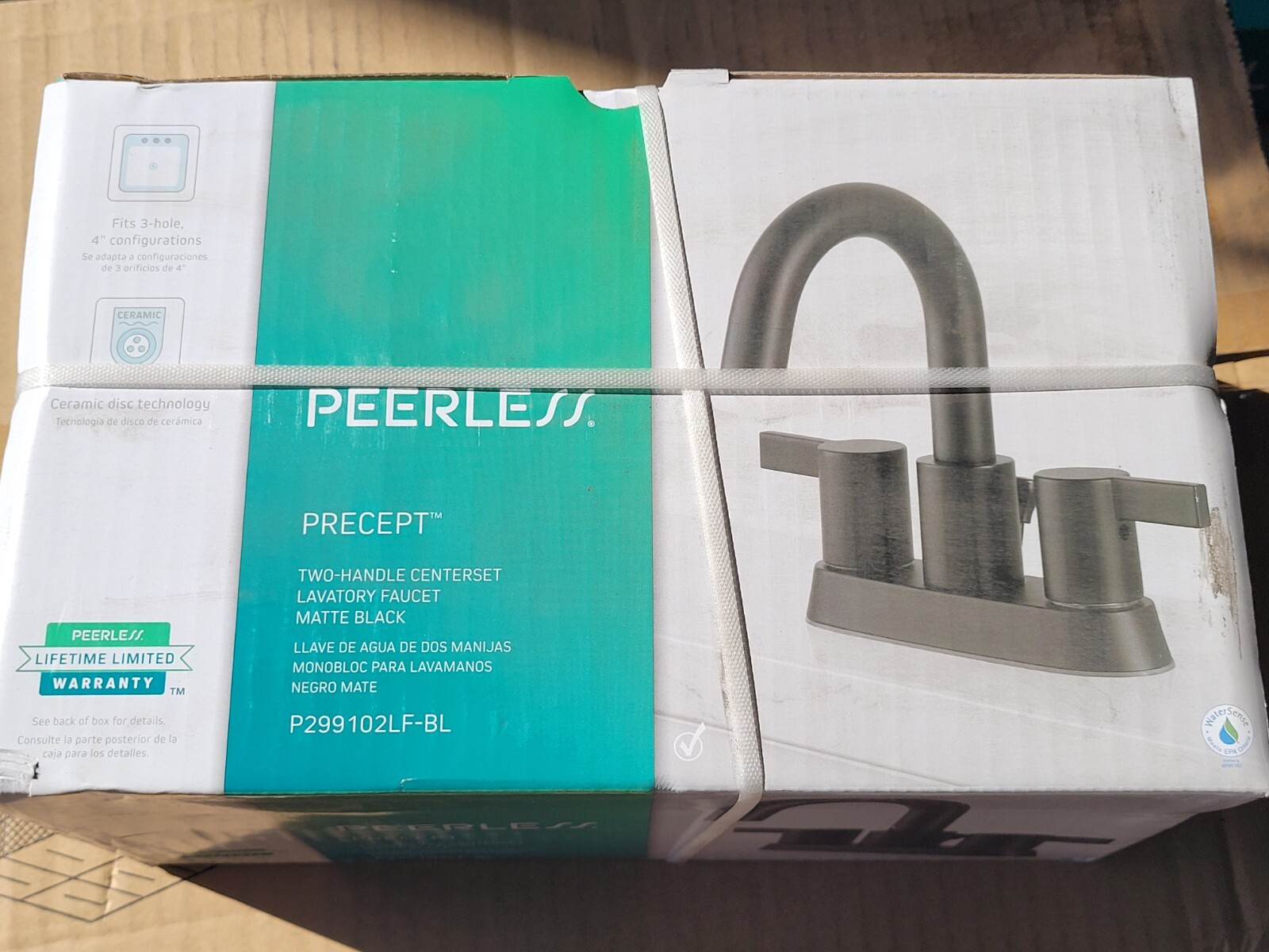 Peerless P299102LF-BL Precept 4" Centerset 2-Handle Bathroom Faucet Matte Black | eBay