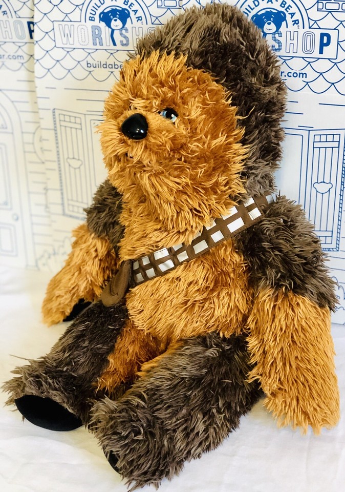 Build a Bear Chewbacca Star Wars Plush Wookie Sound Stuffed Animal Set ...