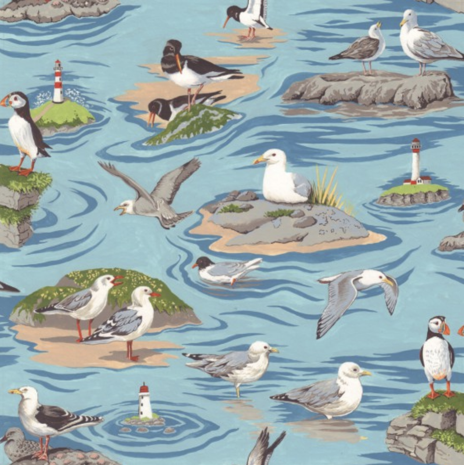 Seaside Cotton Fabric Mixed Ocean Nautical Sea Beach Patchwork Craft ...