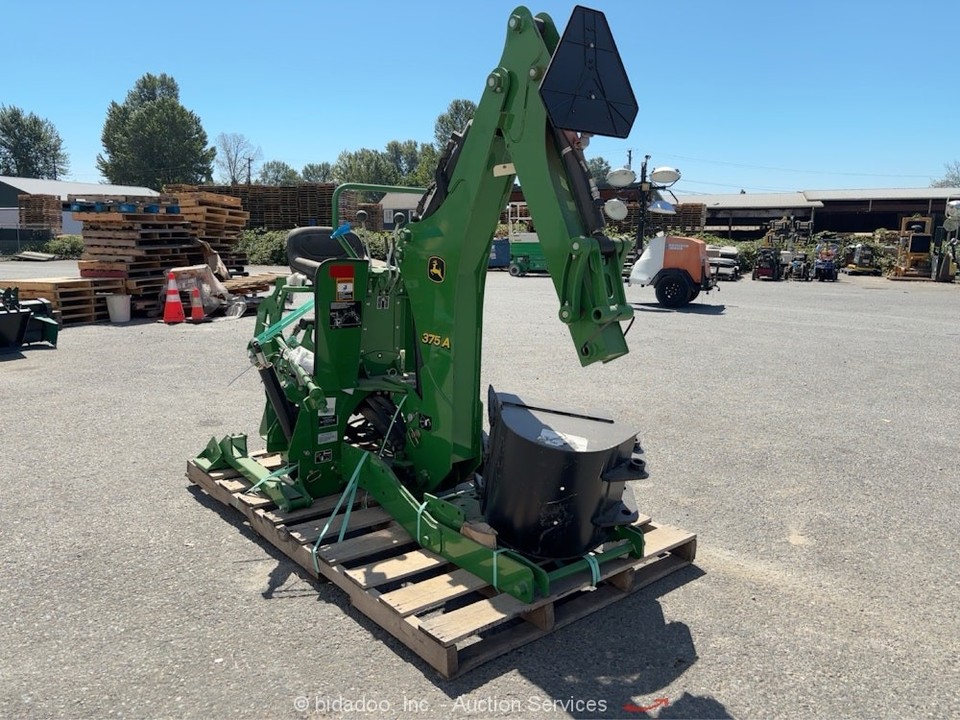 John Deere 375A Utility Loader Tractor Backhoe Digging Attachment ...