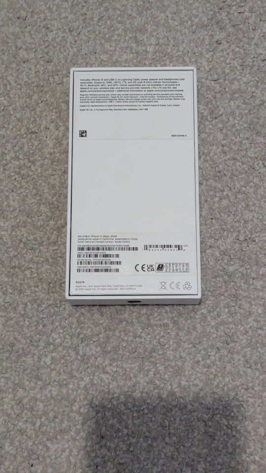 Empty Apple iPhone 12 Box. Packaging Only | eBay UK