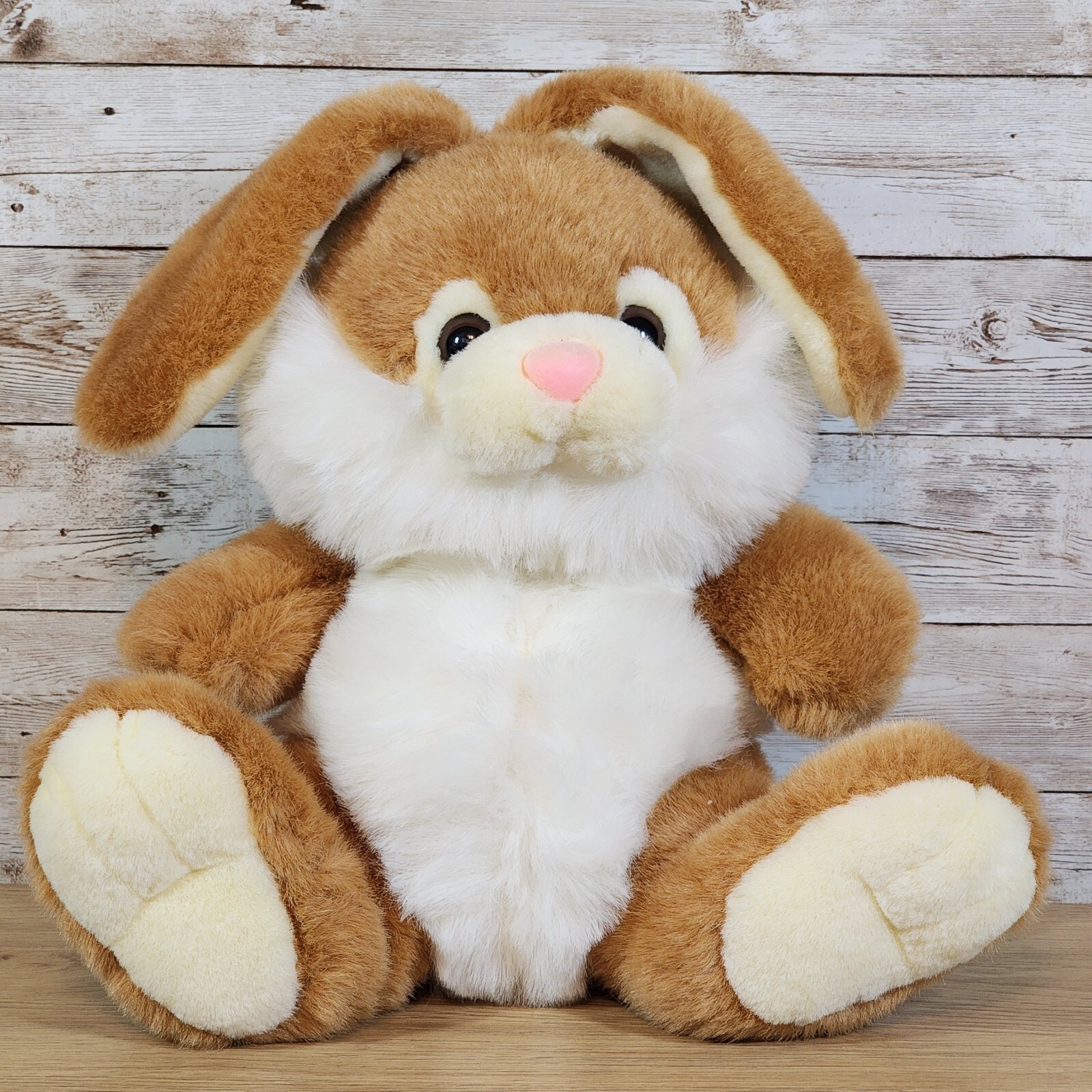 Vintage Lemonwood Asia Easter Bunny Rabbit Plush Brown & White | eBay