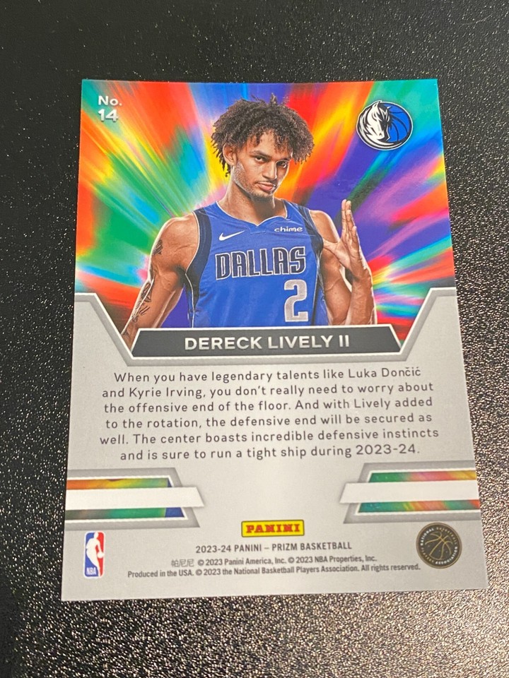 23/24 Prizm Derrick Lively II Instant Impact RC | eBay