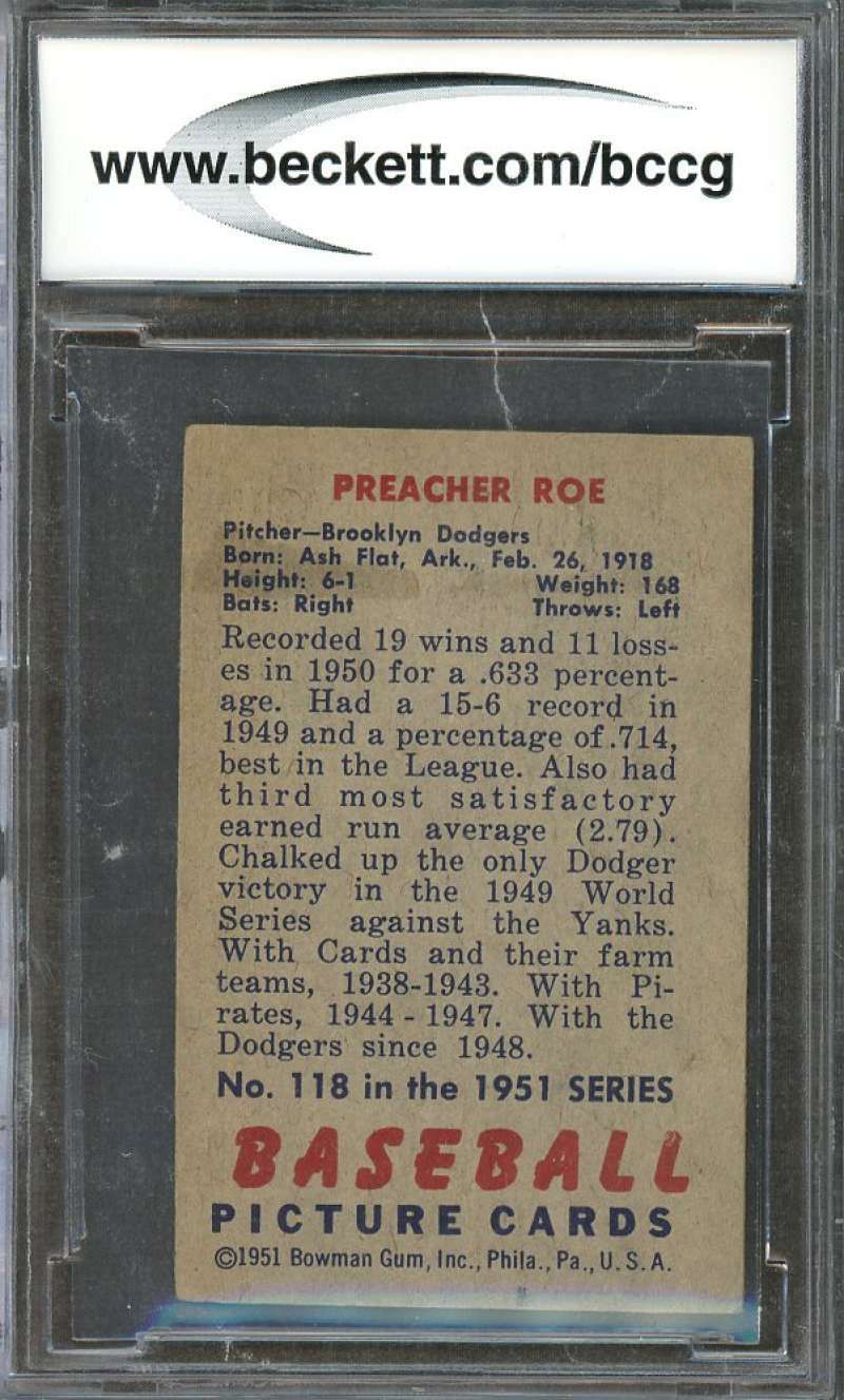 1951 Bowman - Preacher Roe #118 for sale online | eBay