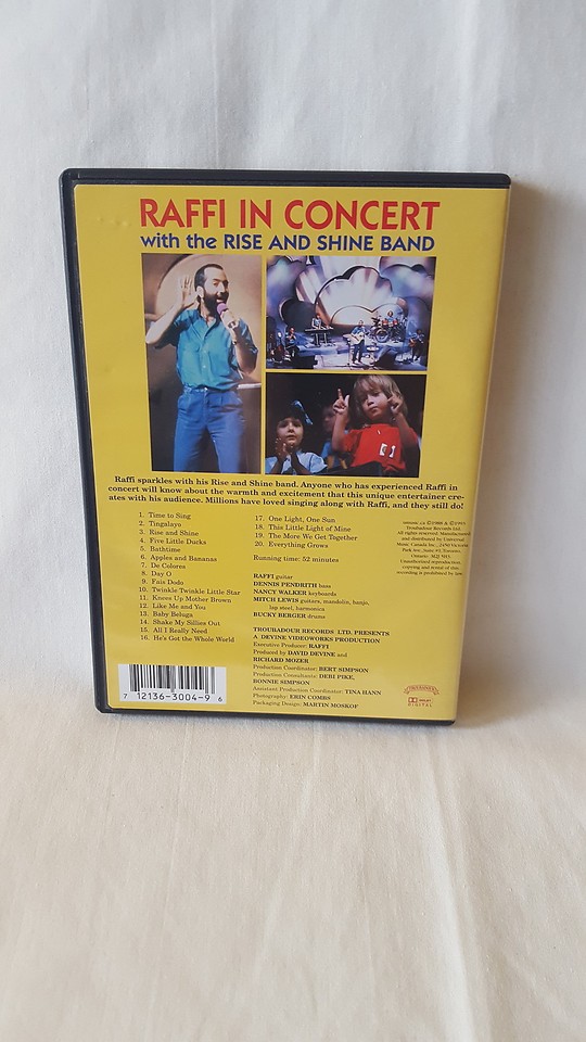 Raffi - Raffi in Concert with the Rise & Shine Band [ DVD ] ~ OOP ...