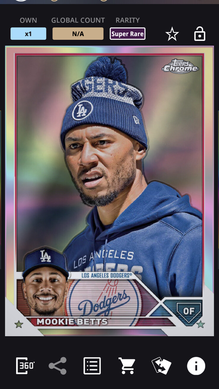 2023 Topps BUNT DIGITAL Topps Chrome Mookie Betts Super Rare AWARD | eBay