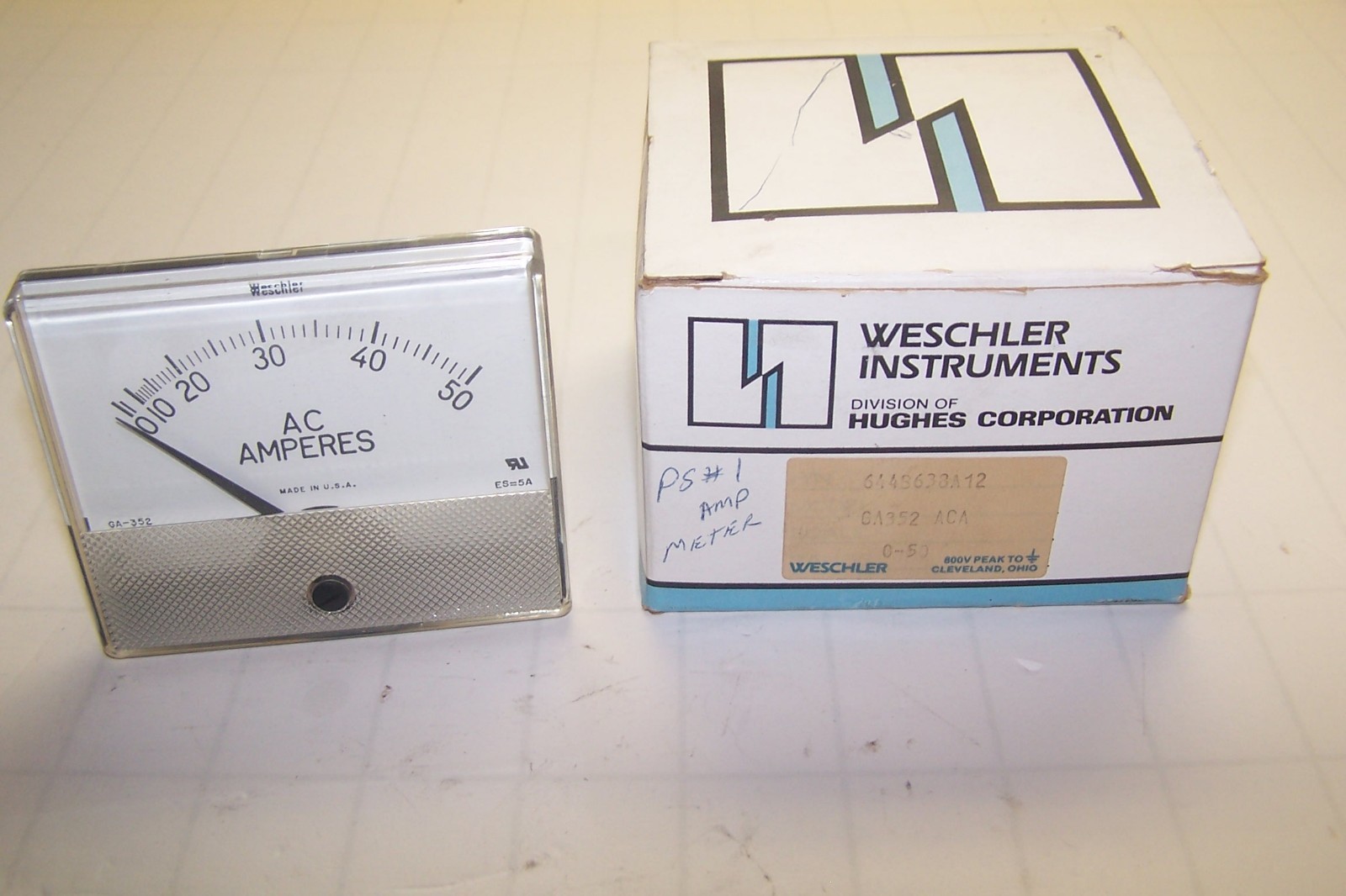 NEW WESCHLER INSTRUMENTS 0 - 50 AC AMPS PANEL METER 644B638A12 | eBay