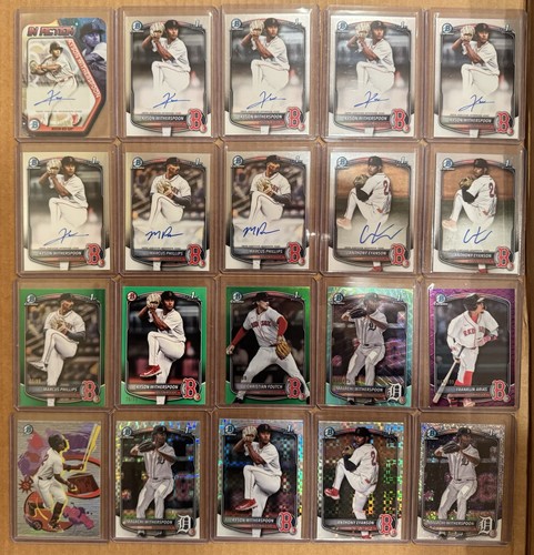 2025 Bowman Draft Lot of 50 Red Sox Kyson Witherspoon Marcus Phillips ...
