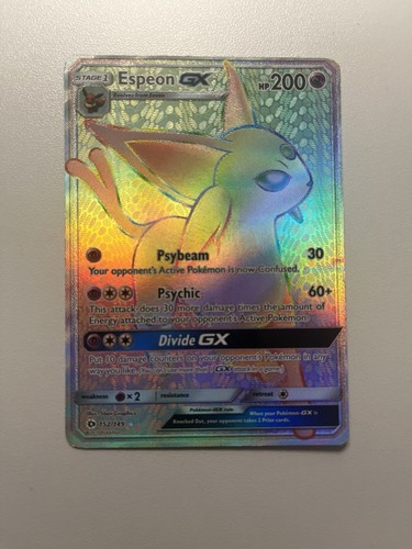 Pokemon Espeon GX 152/149 Lightly Played LP Rainbow Rare Sun and Moon ...
