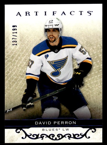 2021-22 Upper Deck Artifacts Royal Blue #97 David Perron #d /199 St. Louis Blues | eBay