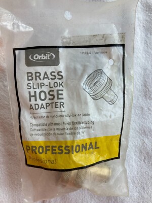 Orbit 92320W 3/8” Brass Slip-Lok Hose Adapter Misting System Tubing | eBay