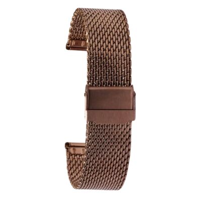 Bronze Colour Mesh Watch Strap Bracelet Milanese Stainless Steel 18mm ...