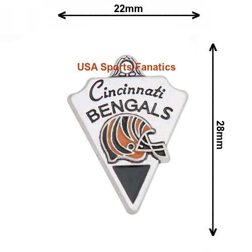 Cincinnati Bengals Arrow Shape Team Logo Necklace On A .925 SS Snake ...