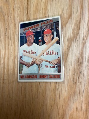 1966 Topps Baseball Power Plus Phillies Wes Covington & Johnny Callison ...