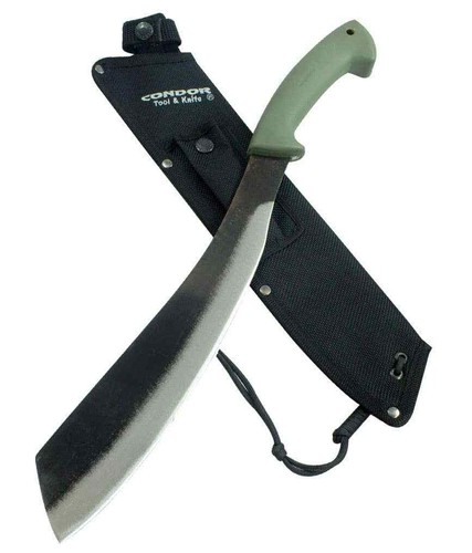 Condor Bushcraft Parang Machete Survival Nylon Sheath 330mm Carbon ...