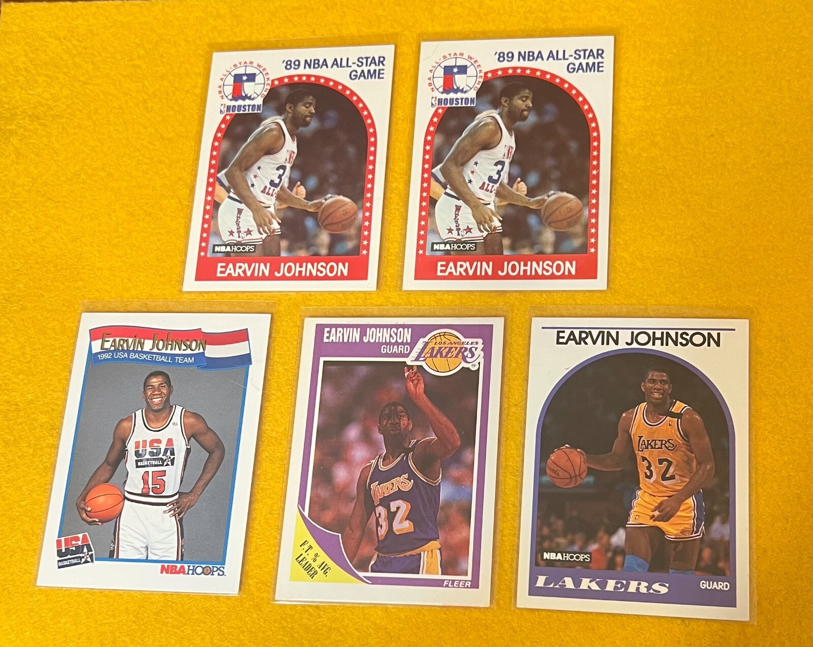 Magic Johnson Vintage late 80's early 90's 5 card lot | eBay