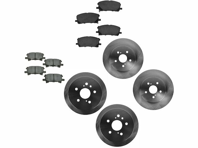 Front and Rear Brake Pad and Rotor Kit fits Lexus RX400h 2006-2008 ...