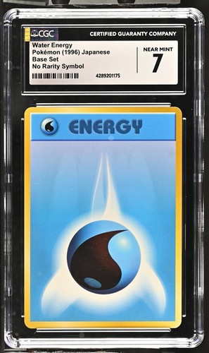 1996 Pokemon CGC 7 NEAR MINT Japanese Base Set Water Energy (NO RARITY ...